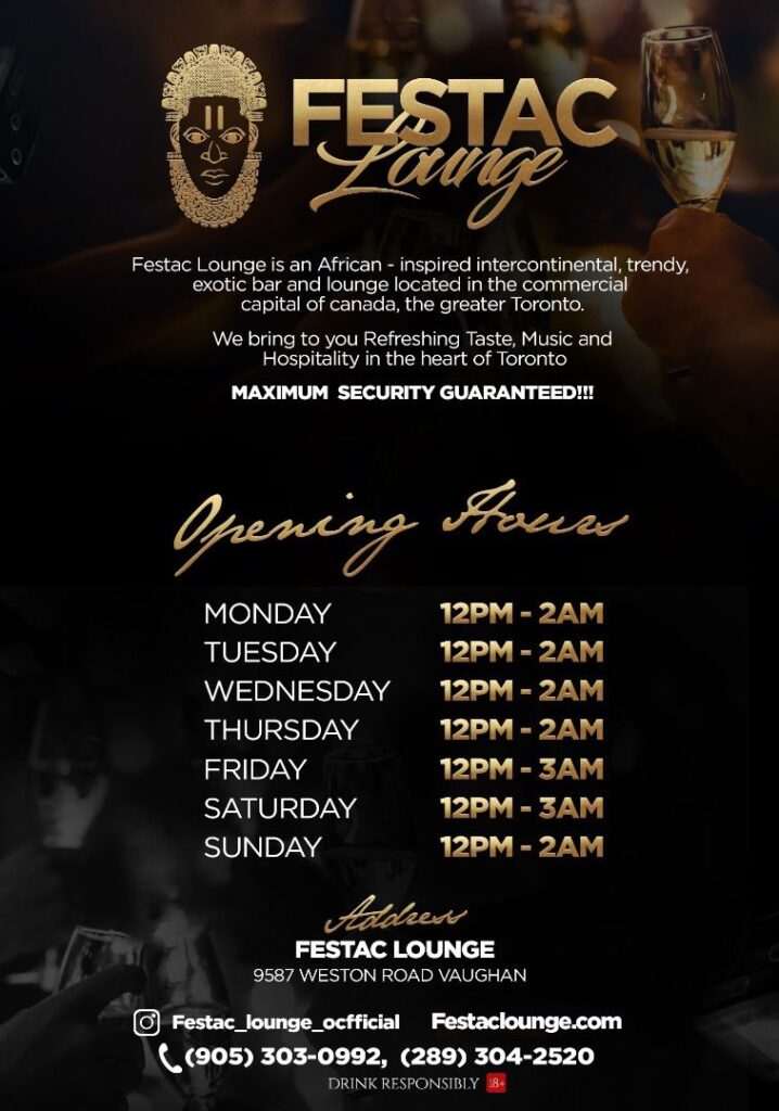 Food Menu – Festac Lounge